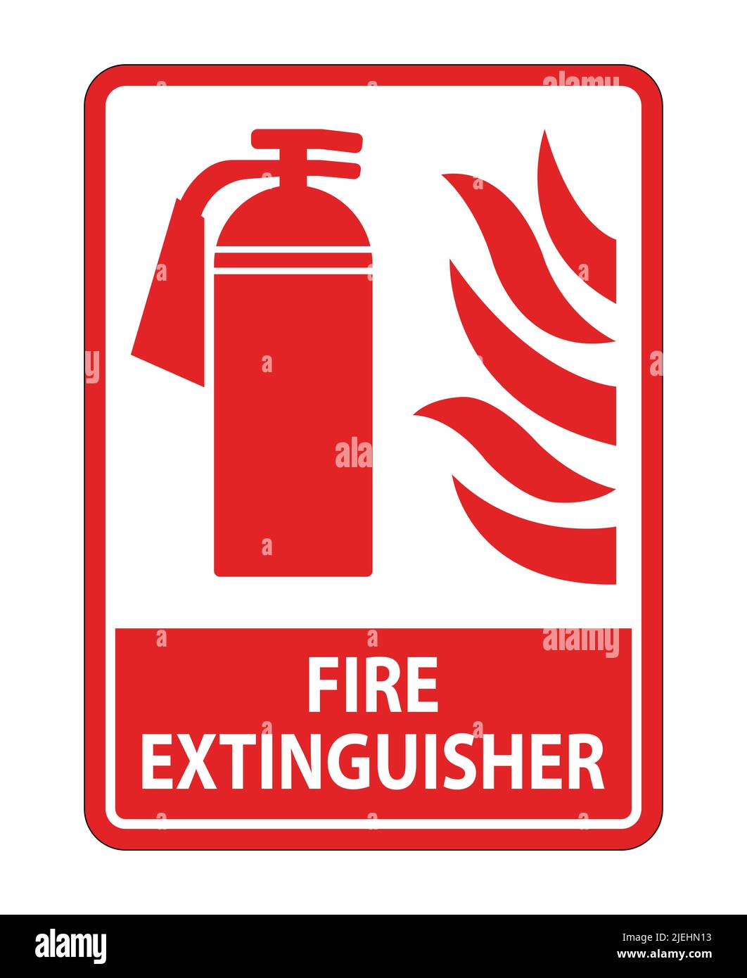 Fire Extinguisher Sign on white background,Vector illustration Stock ...