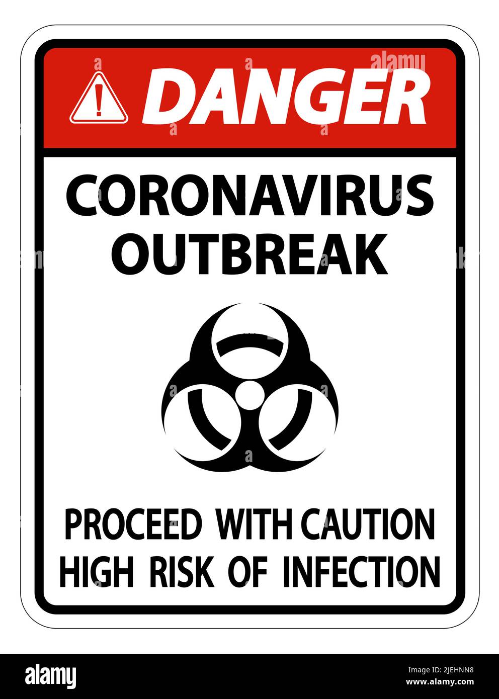 Danger Coronavirus Outbreak Sign Isolate On White Background,Vector ...