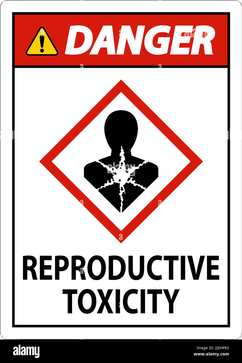 Danger Reproductive Toxicity GHS Sign On White Background Stock Vector ...