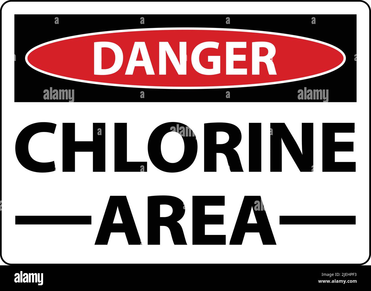Chlorine warning sign Stock Vector Images - Alamy