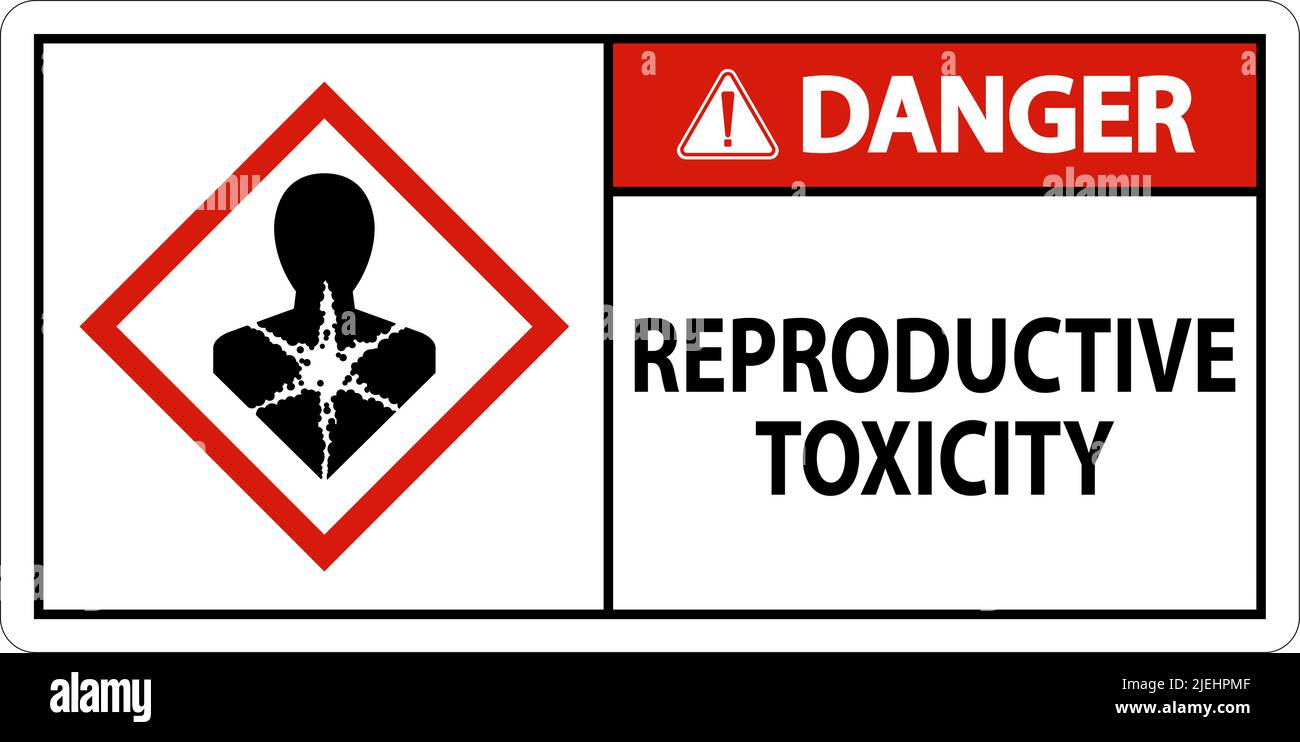 Danger Reproductive Toxicity GHS Sign On White Background Stock Vector ...