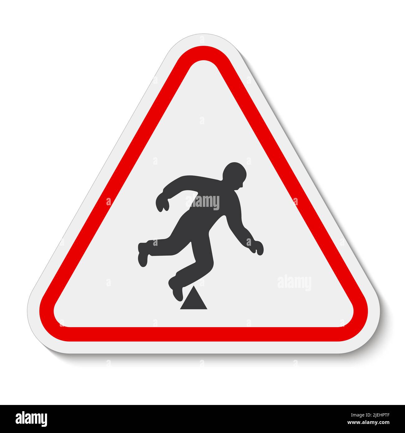 Trip Hazard Symbol Sign Isolate On White Background,Vector Illustration ...