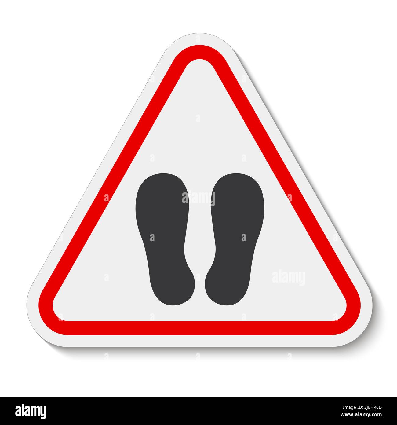 Do Not Walk Or Stand Here Symbol Sign On White Background Stock Vector ...