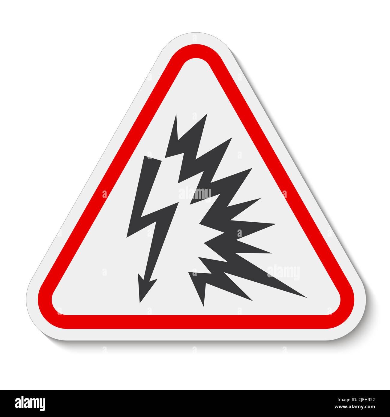 Warning Sign Arc Flash Symbol on white background Stock Vector Image ...