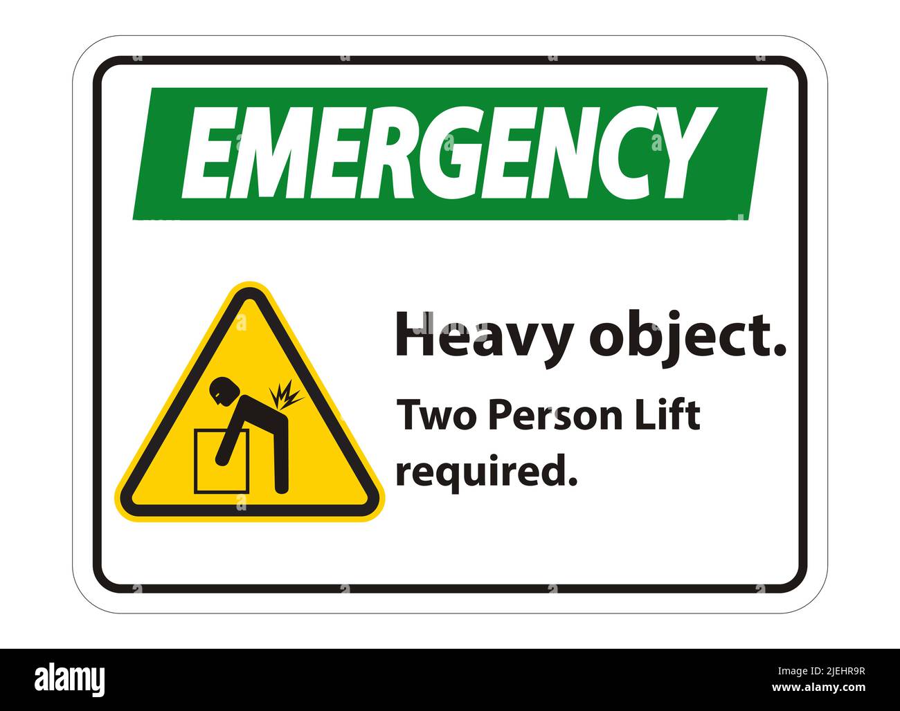 Two person heavy lift symbol Cut Out Stock Images & Pictures - Alamy