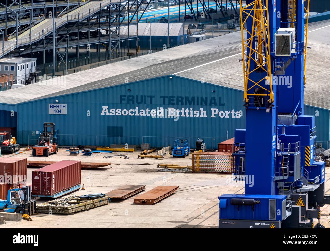 Fruit Terminal, Associated British Ports, Southampton Docks UK Stock ...
