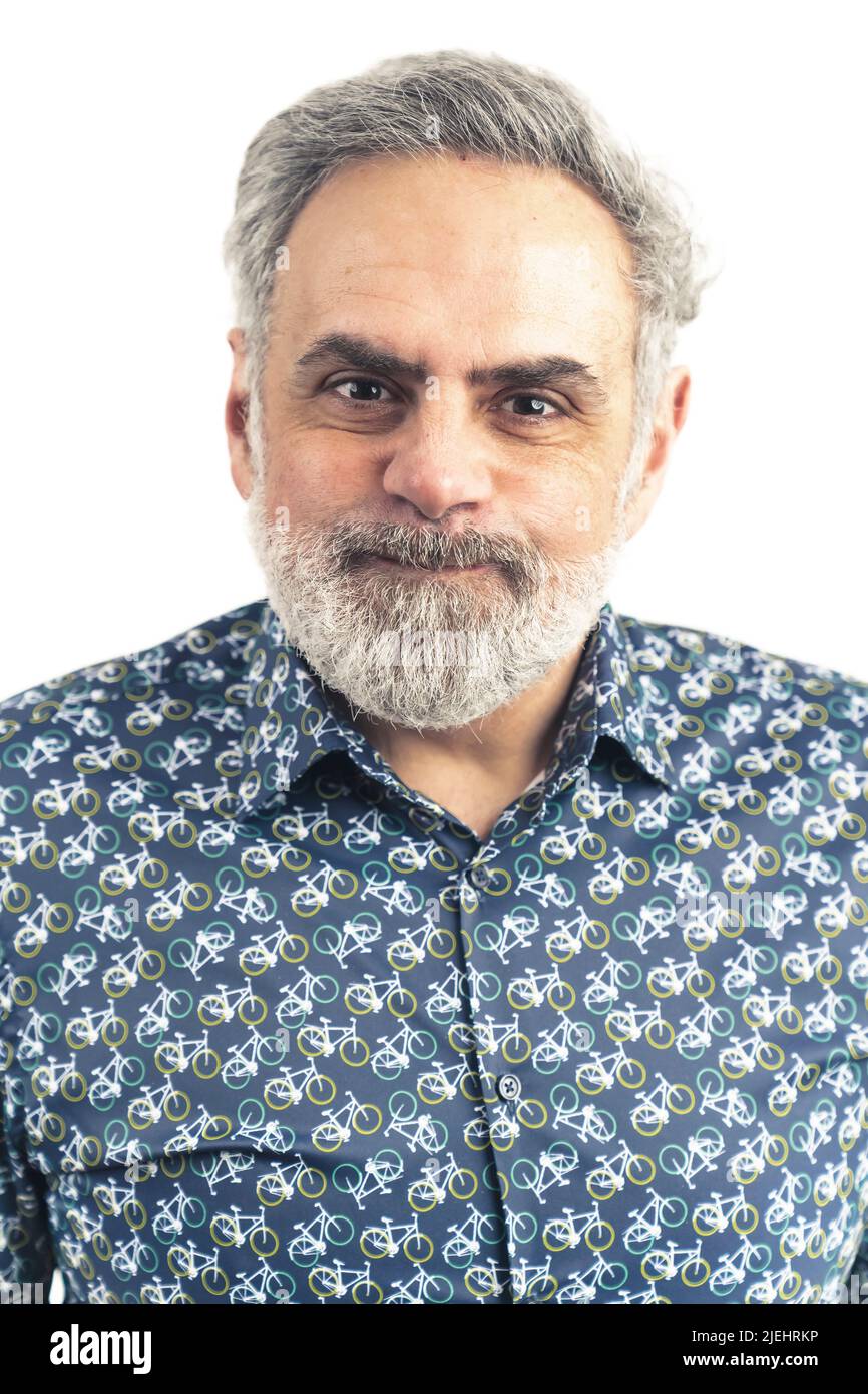Man in patterned shirt hi-res stock photography and images - Alamy