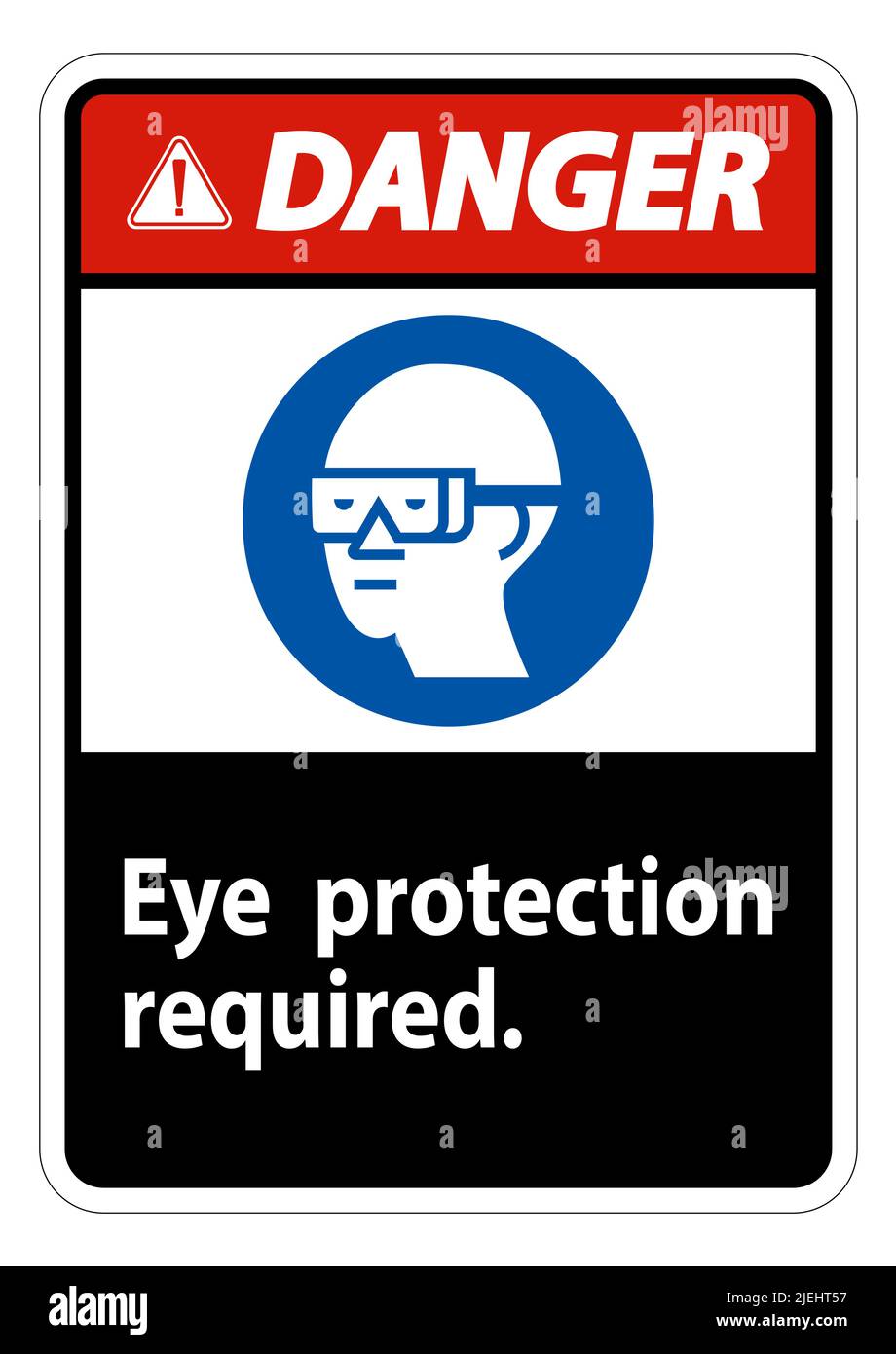 Danger Sign Eye Protection Required Symbol Isolate on White Background ...