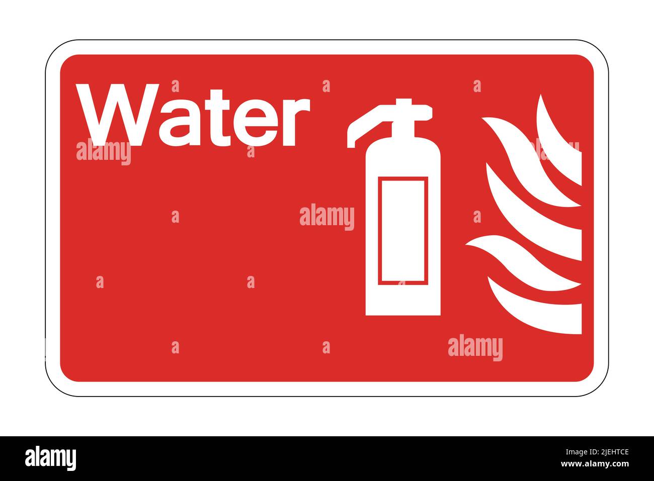 Water Fire Safety Symbol Sign on white background,Vector illustration ...