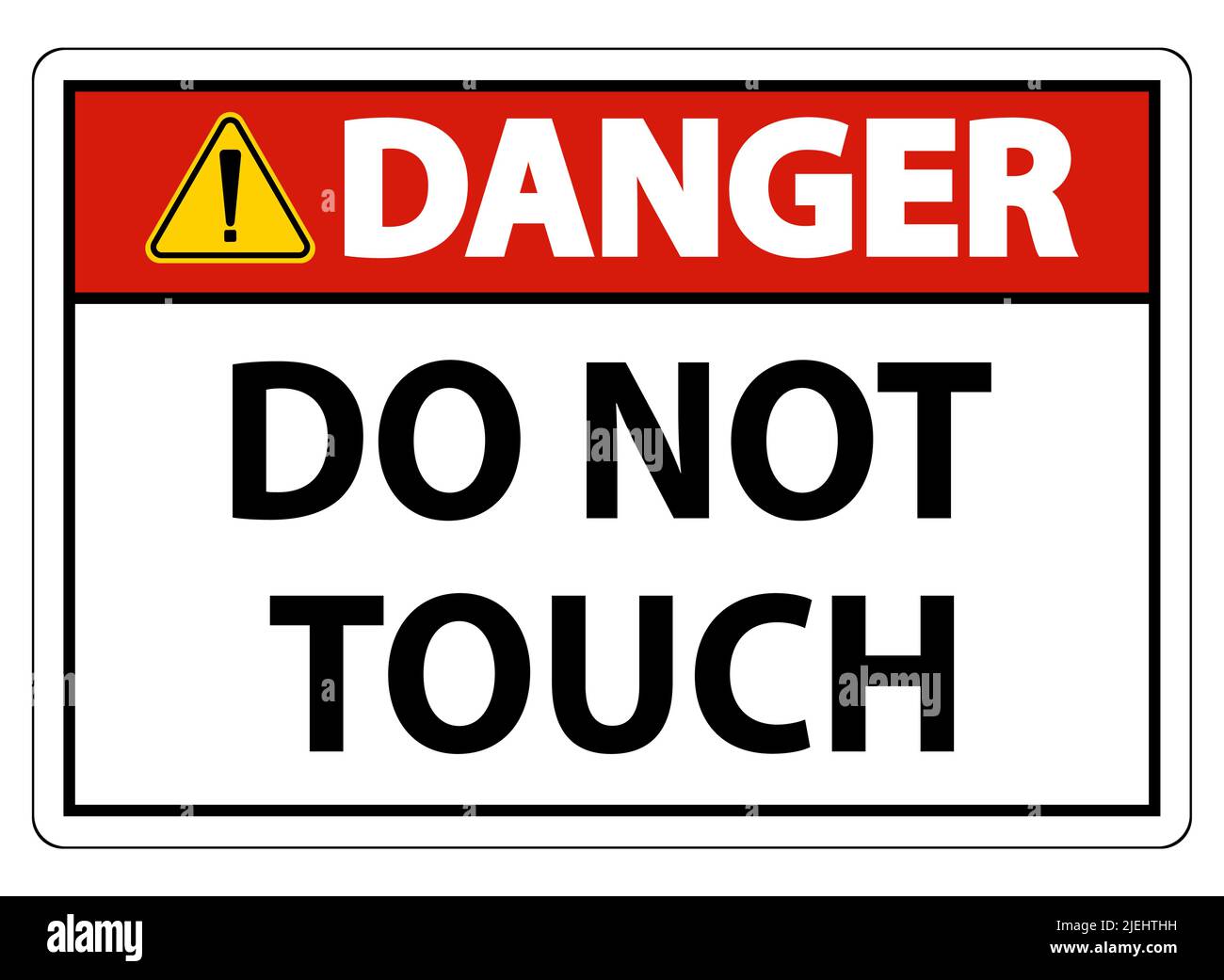 Danger sign do not touch and please do not touch Stock Vector Image ...
