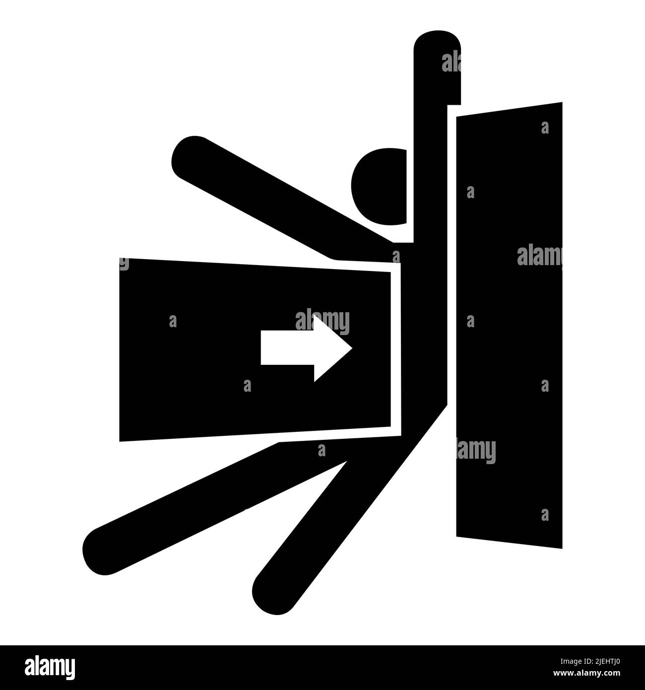 Body Crush Force From Side Symbol Sign on White Background Stock Vector ...