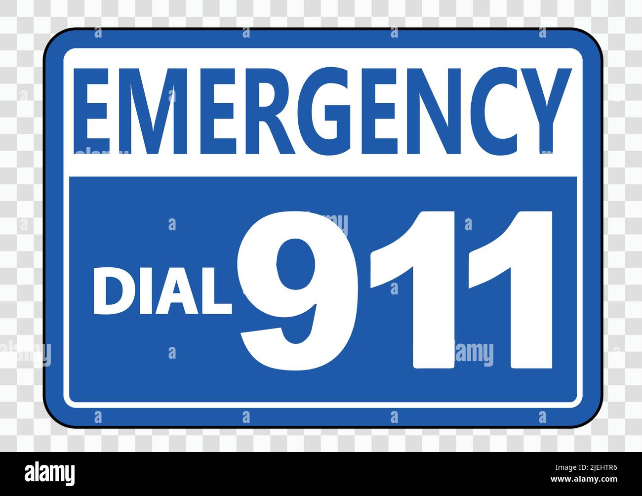 Emergency Call 911 Sign on transparent background,vector illustration ...