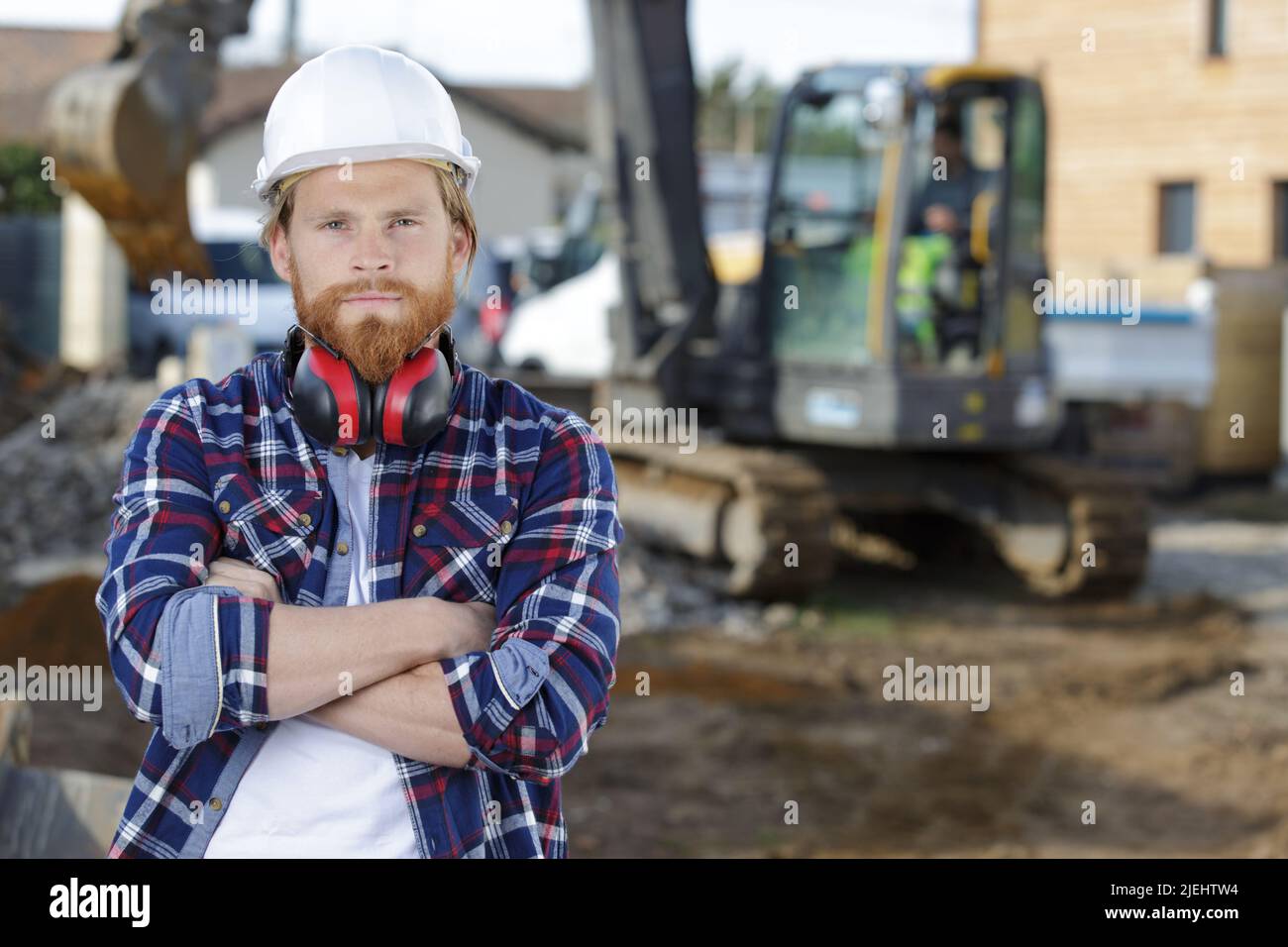 Portrait serious male builder beard hi-res stock photography and images ...