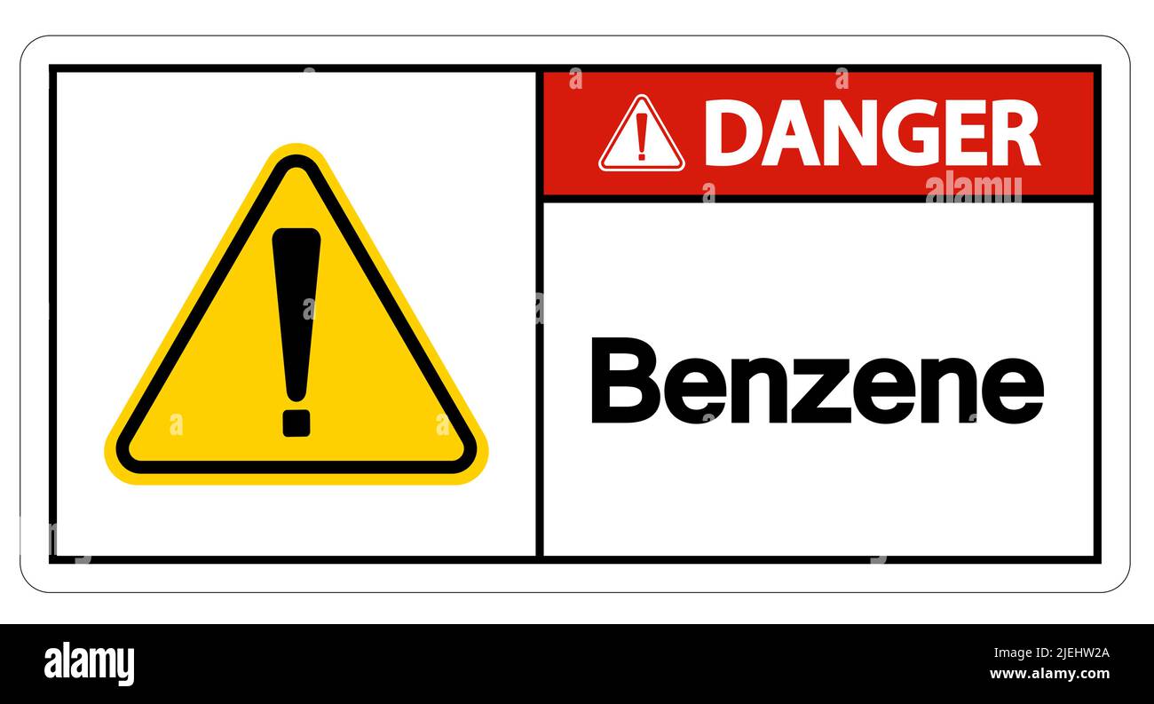 Danger Benzene Symbol Sign On White Background Stock Vector Image & Art ...