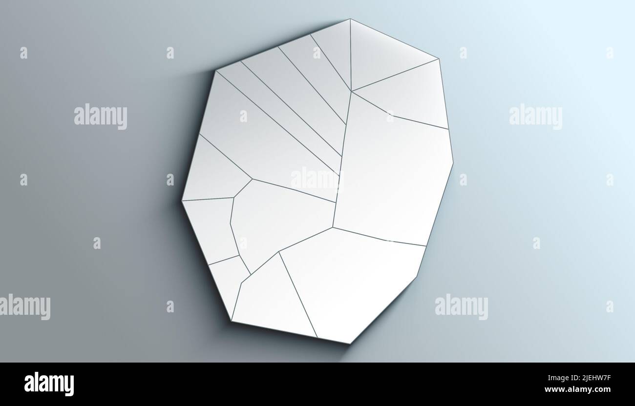 Country Political Geographical Map of Nauru with Districts with Shadows ...
