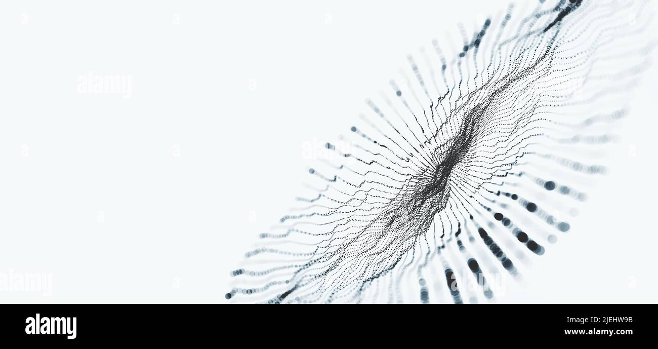 Big data funnel. Information waves, analytics data, field of successive ...