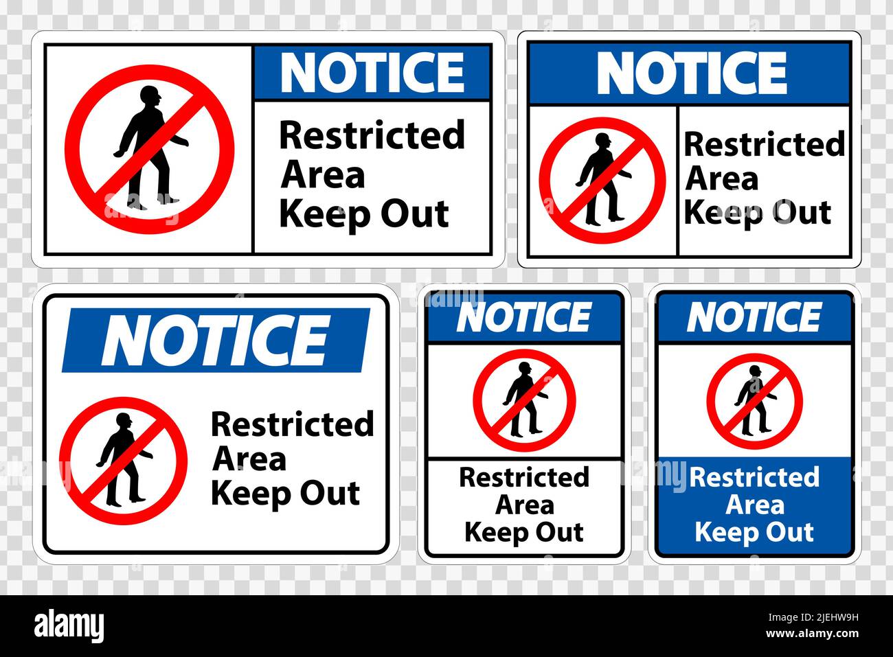 Notice Restricted Area Keep Out Symbol Sign Isolate on transparent ...