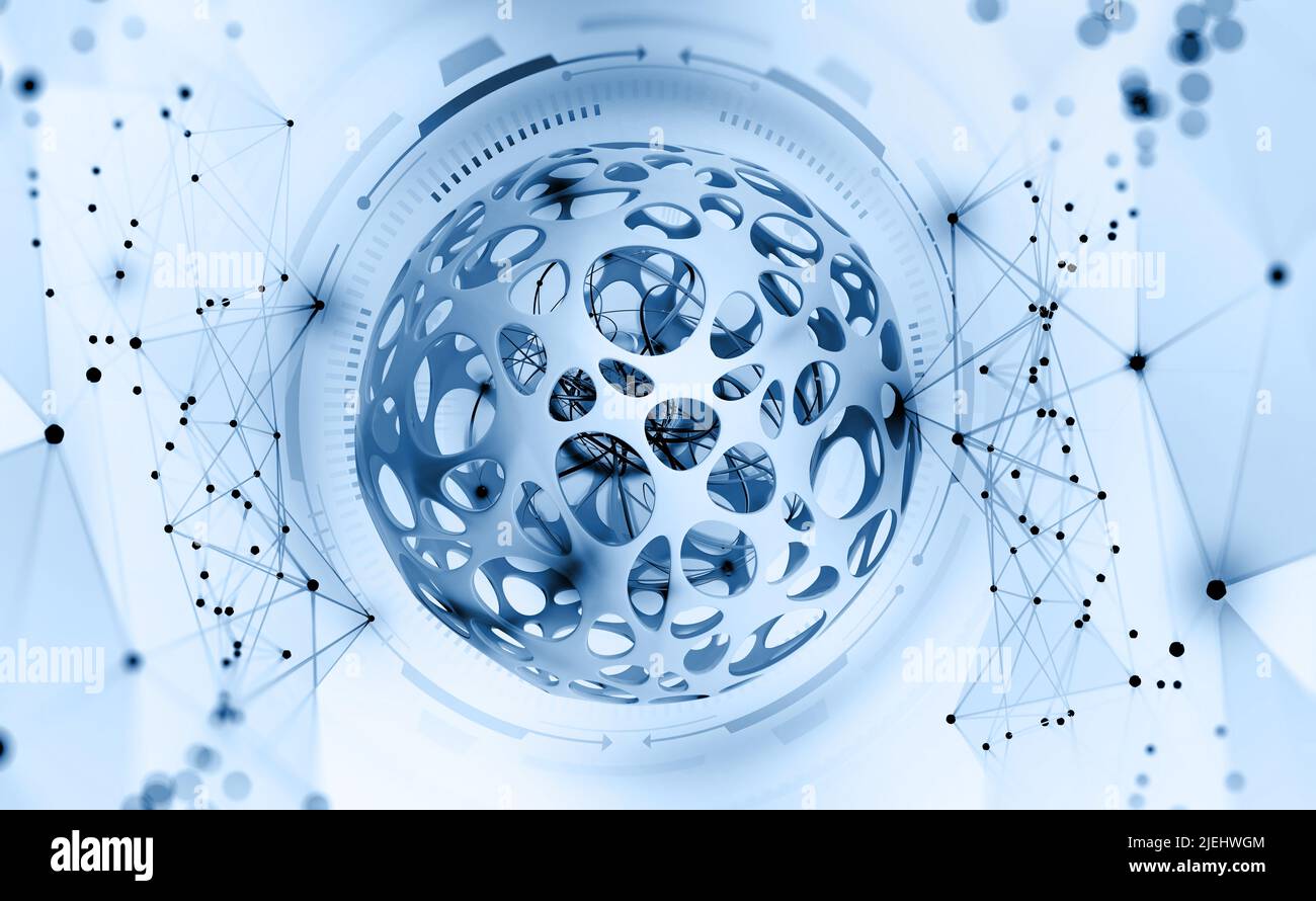 Digital mind. Work on creation of artificial intelligence. Wireless ...