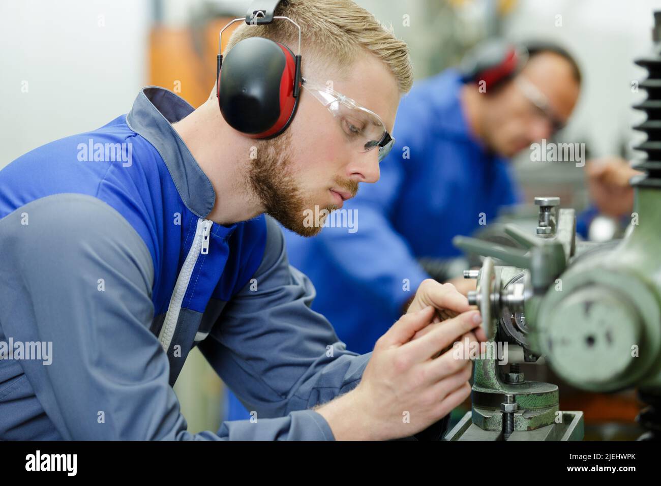a technical worker in an airdrome Stock Photo - Alamy