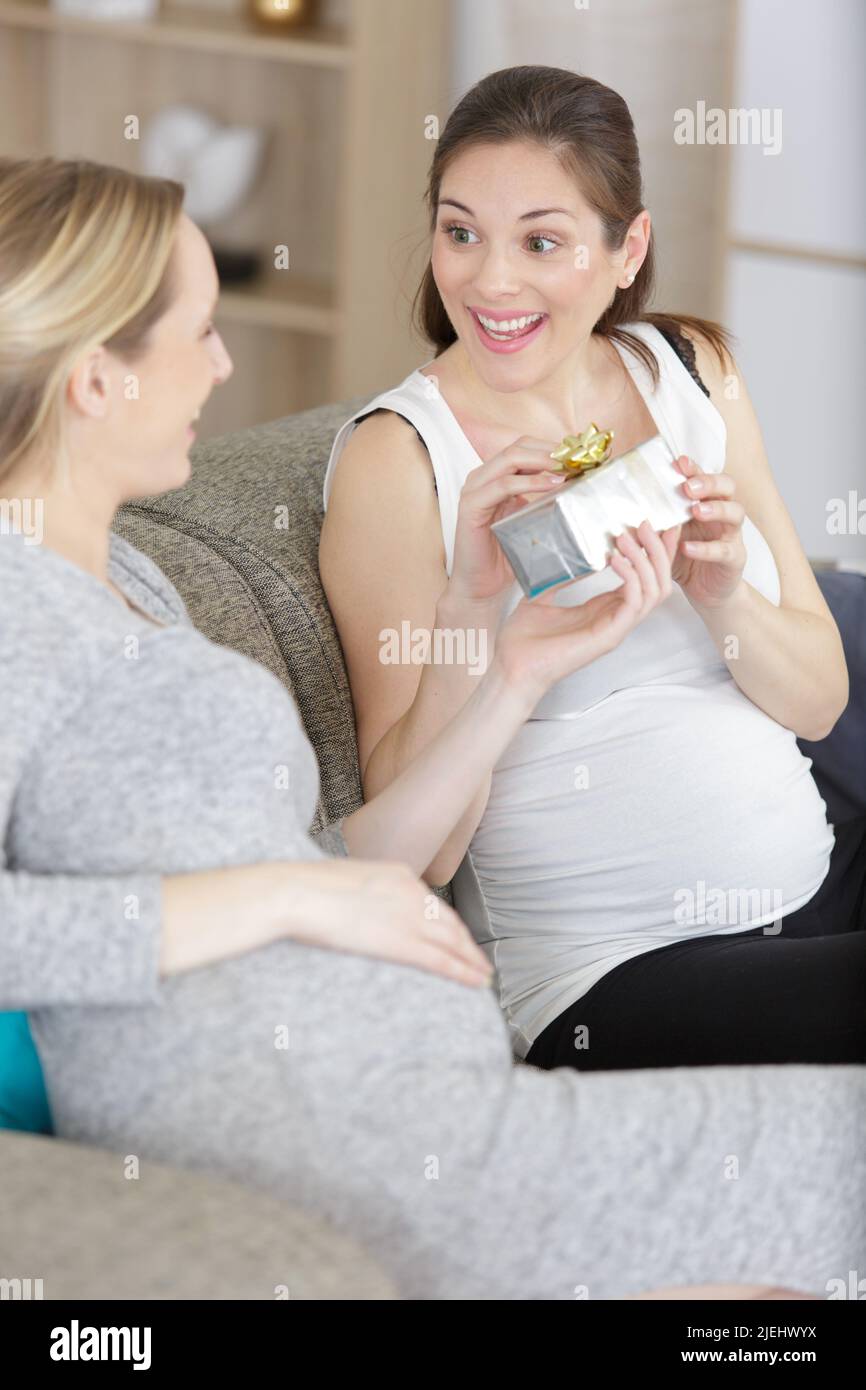 Female friends meeting baby shower hi-res stock photography and images ...