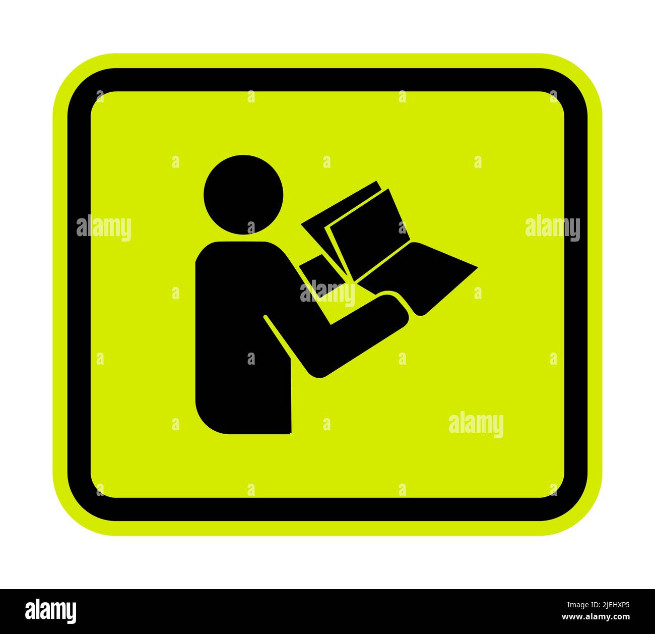 Read Technical Manual Before Servicing symbol Isolate On White ...