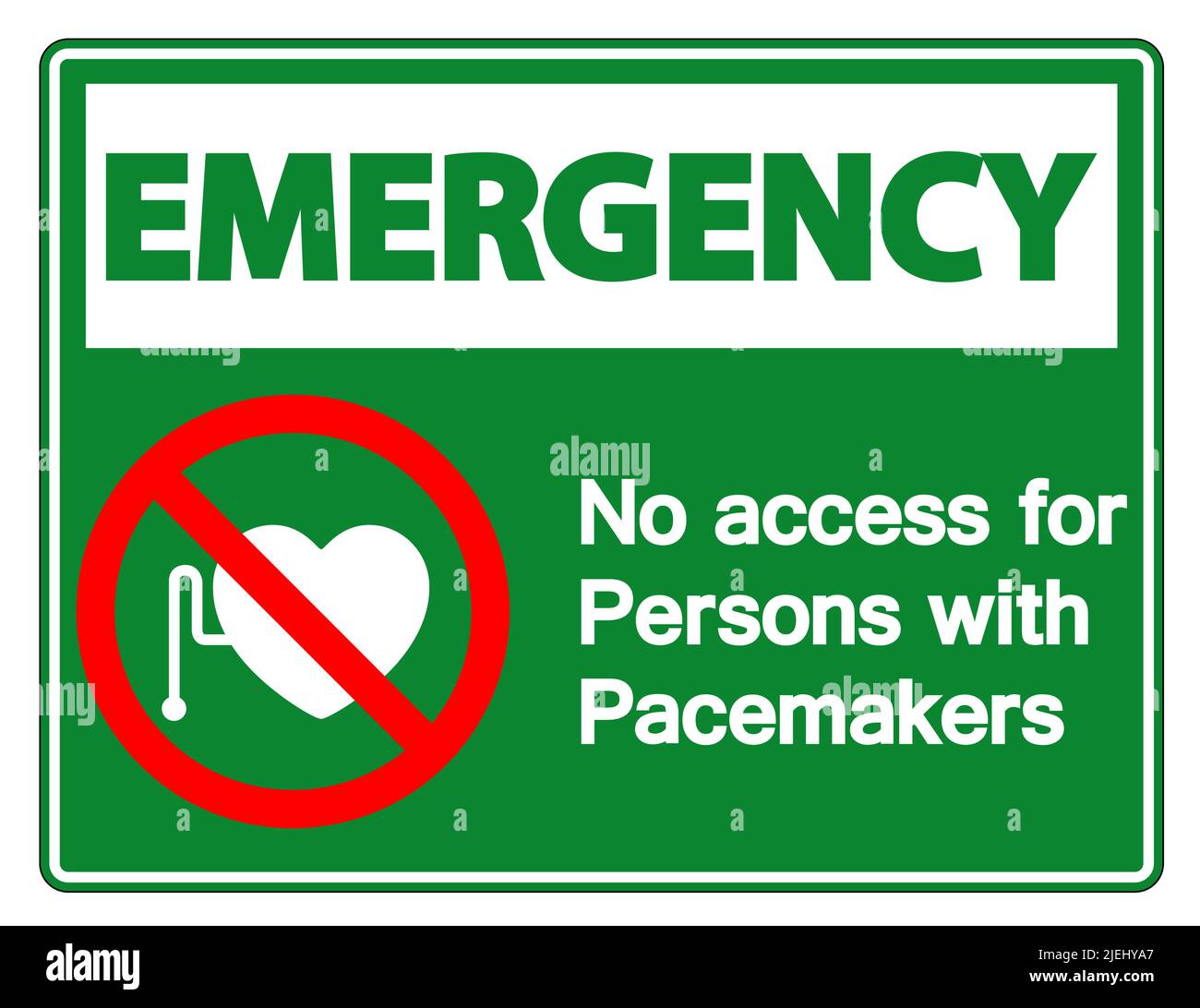 Emergency No Access For Persons With Pacemaker Symbol Sign Isolate On ...