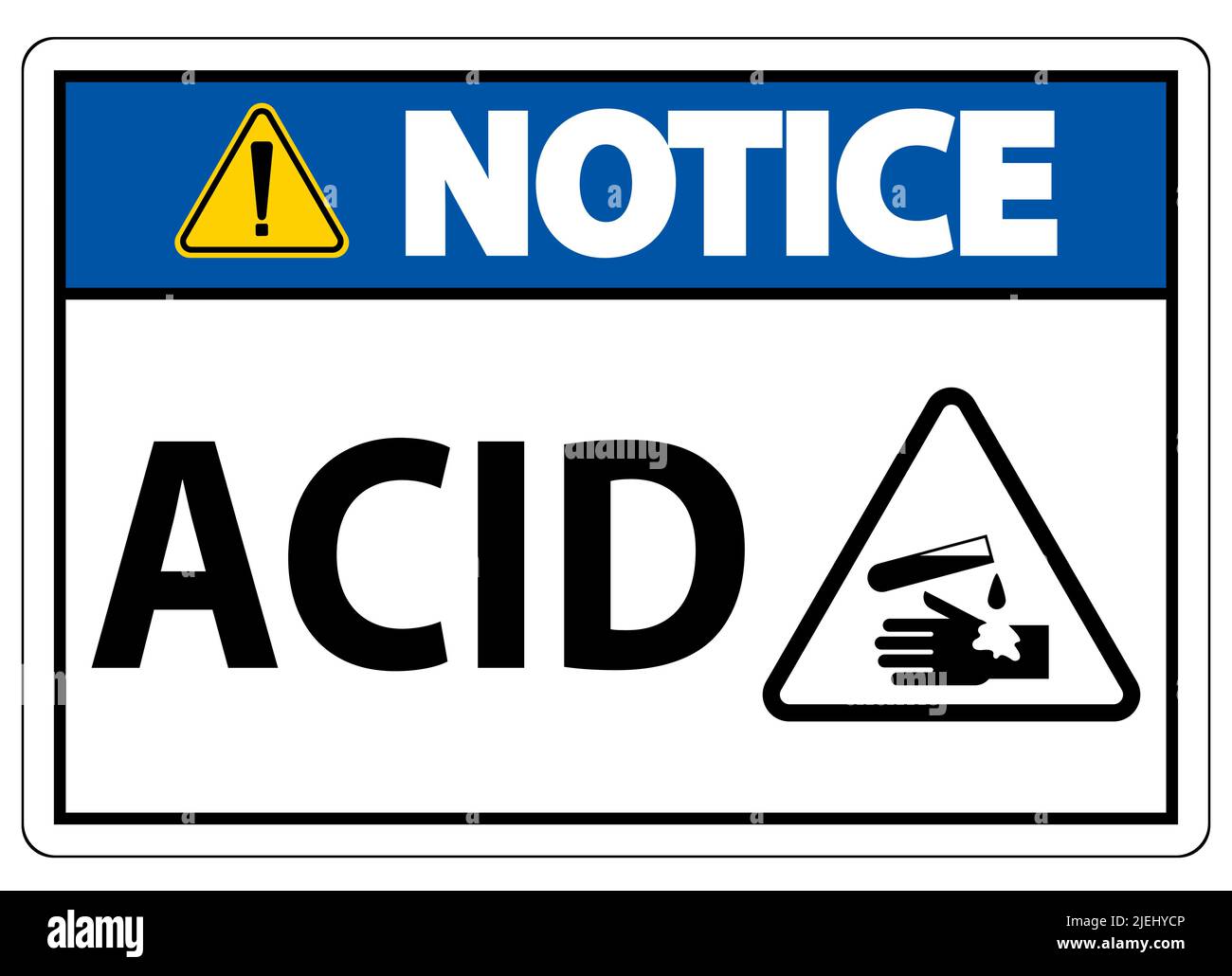 Label Acid Notice Sign On White Background Stock Vector Image & Art - Alamy