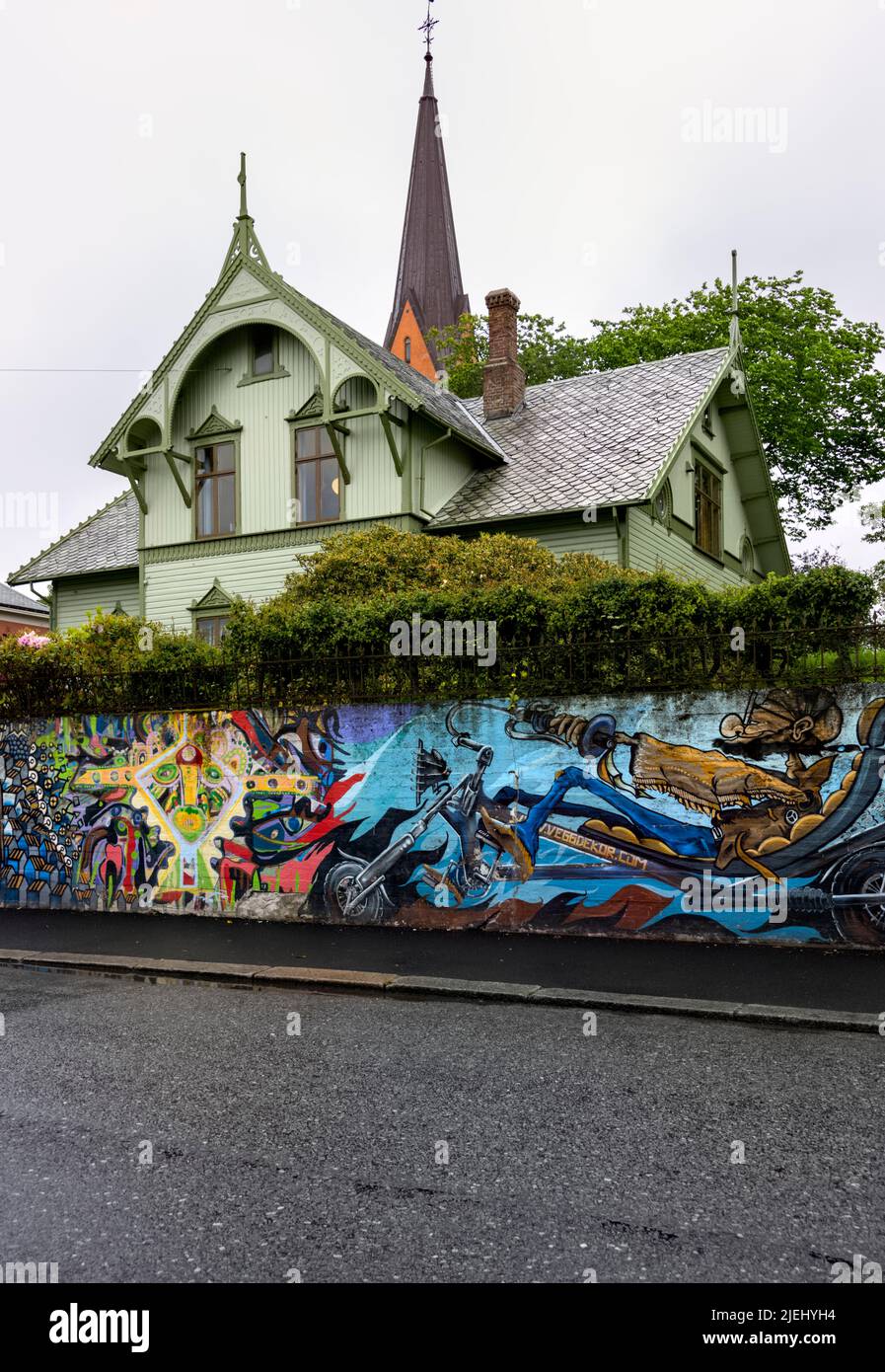 Norwegian graffiti on wall hi-res stock photography and images - Alamy