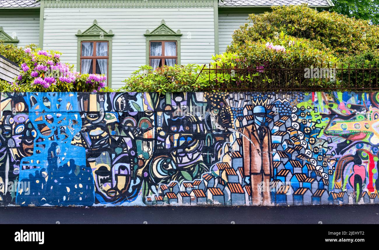 Norwegian graffiti on wall hi-res stock photography and images - Alamy