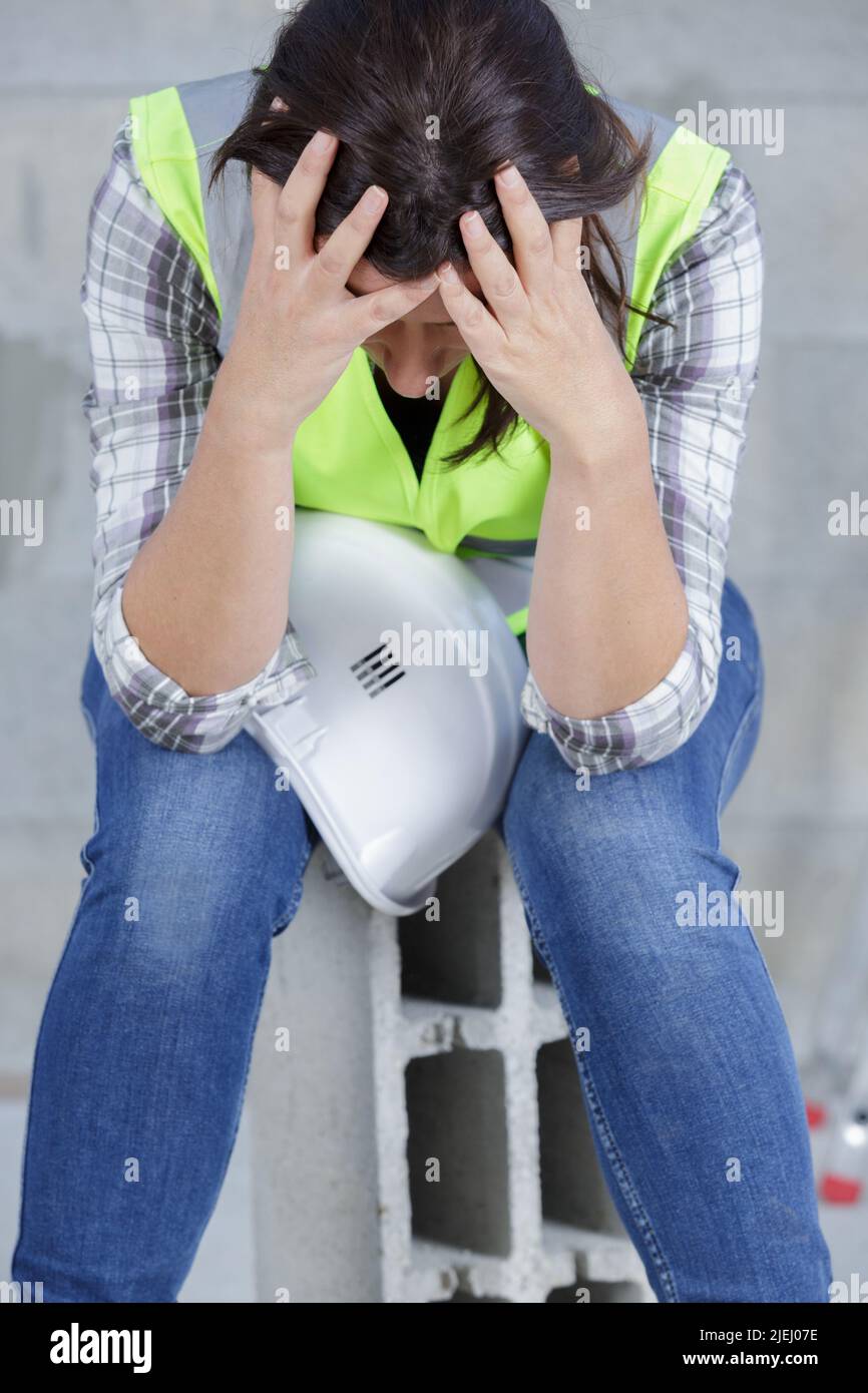 Tired construction worker female hi-res stock photography and images ...