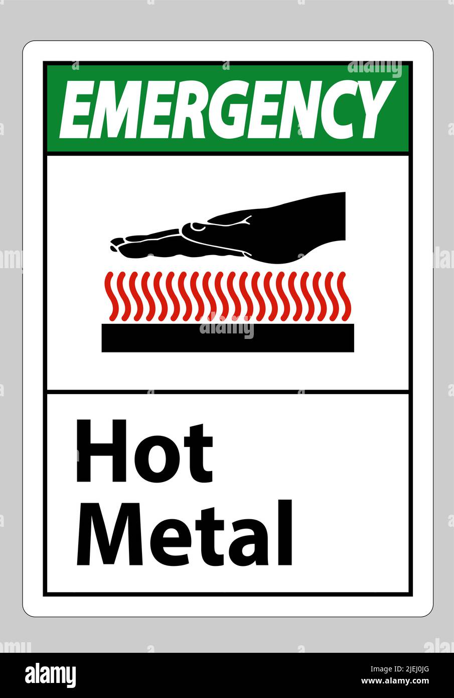 Emergency Hot Metal Symbol Sign Isolated On White Background Stock ...