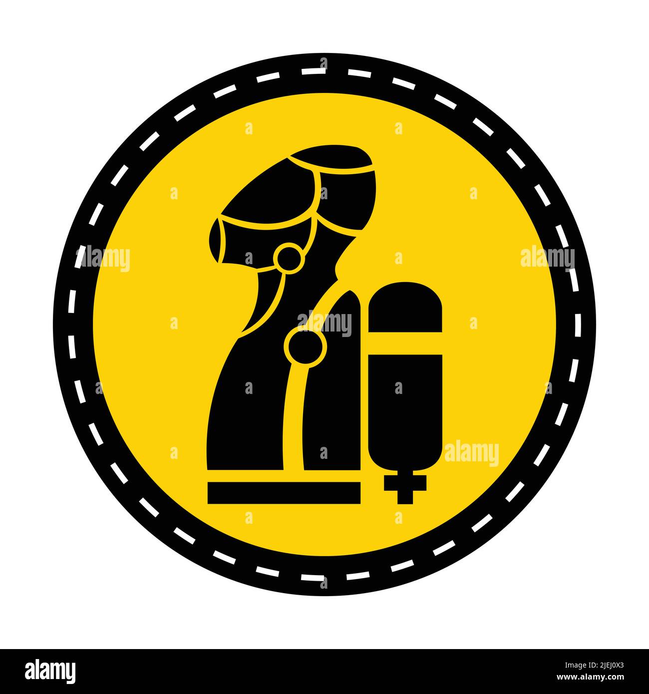 Wear SCBA (Self Contained Breathing Apparatus) Symbol Isolate On White ...