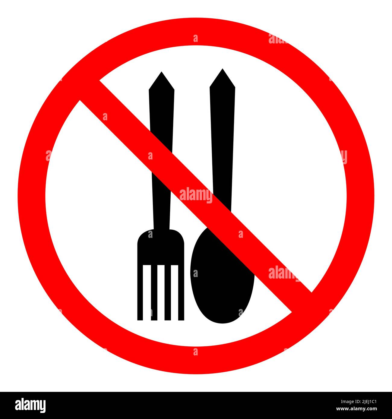 No Food Allowed Symbol On White Background Stock Vector Image & Art - Alamy