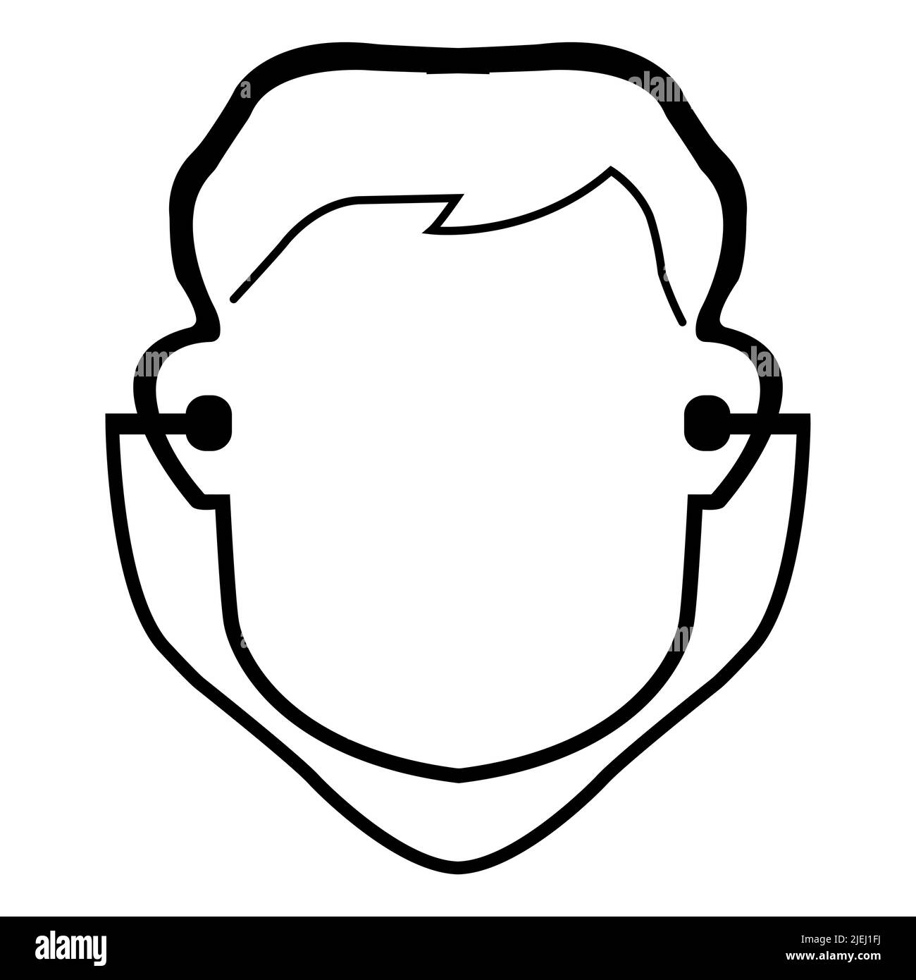 Symbol Wear Ear Plug Sign Isolate On White Background,Vector ...