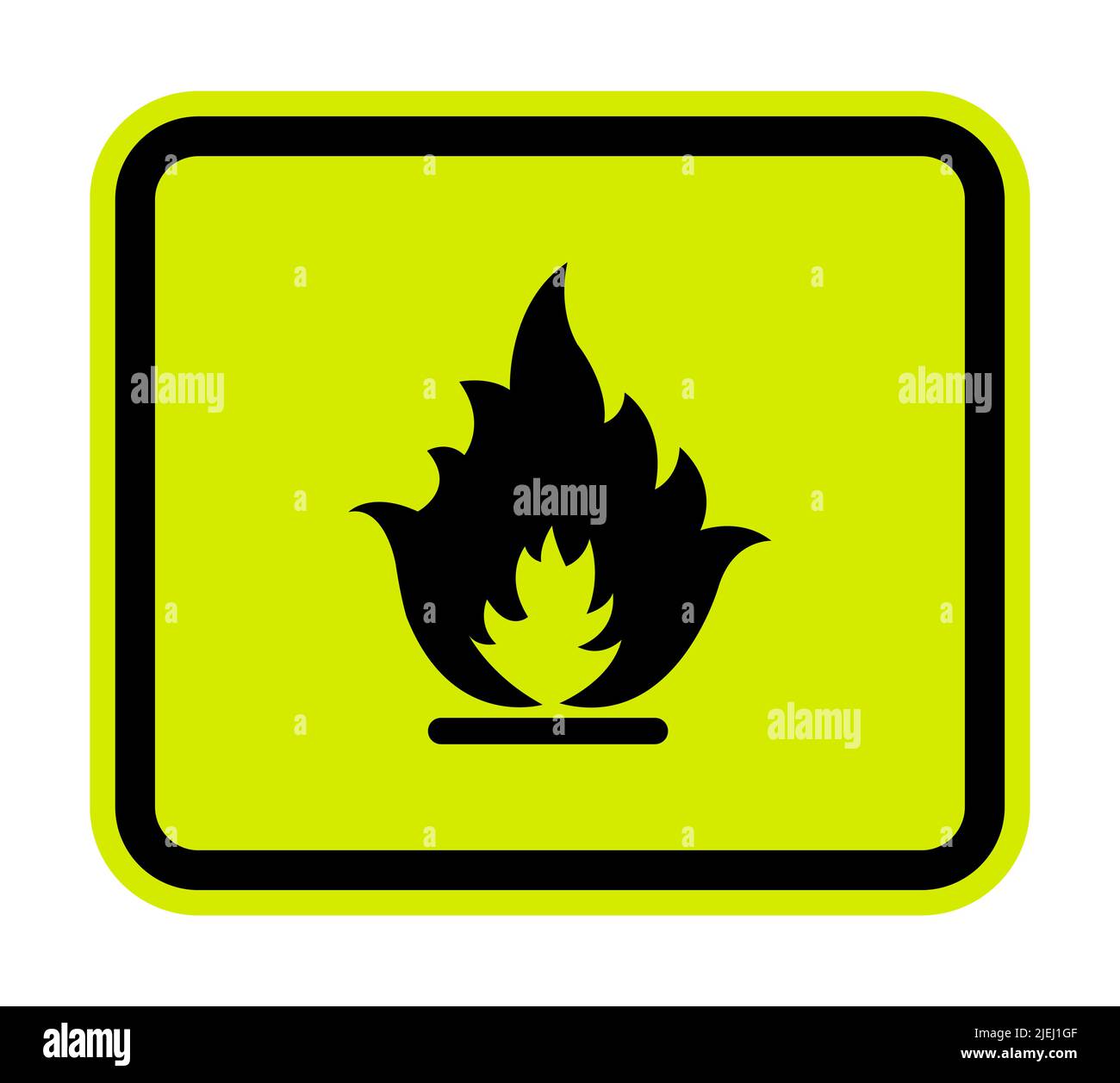 Flammable Gas Vector Beware Flammable Gas Symbol Isolate On White