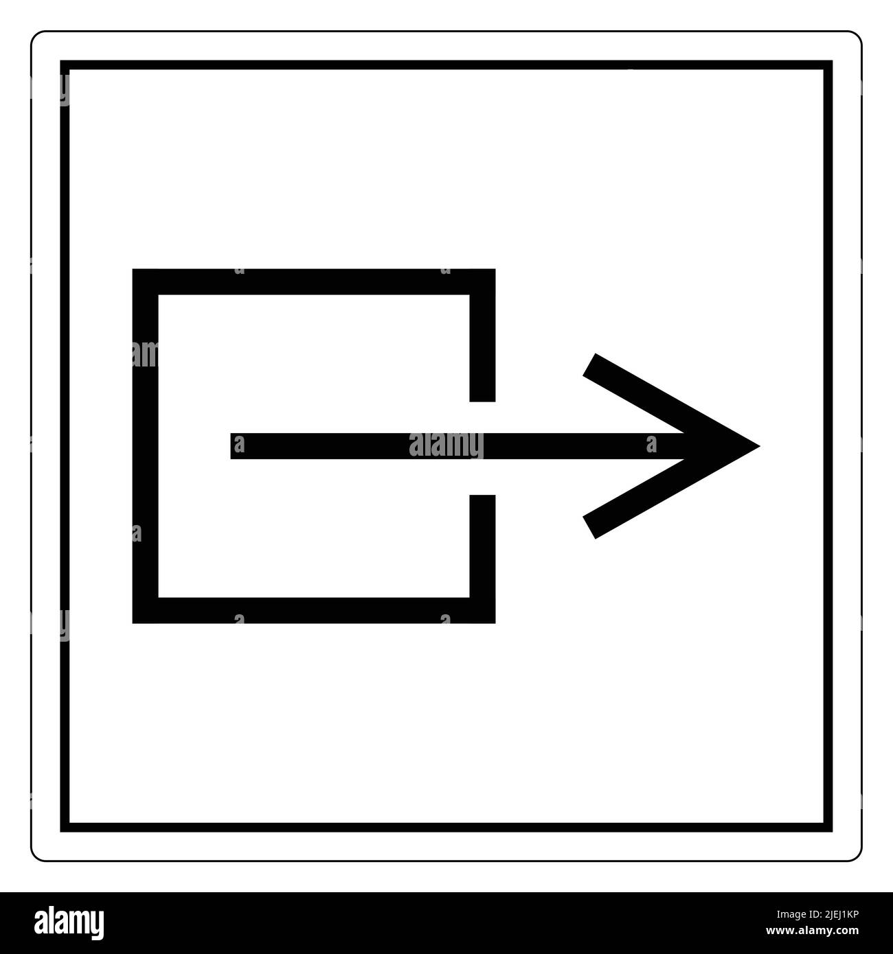Output Exit Non-Electrical Symbol Sign Isolate On White Background ...
