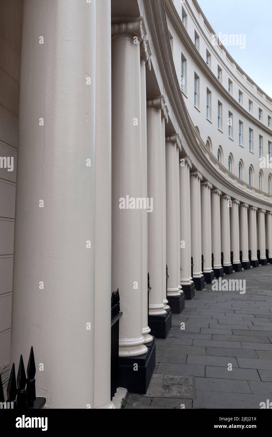 A wealthy street with columns Stock Photo - Alamy
