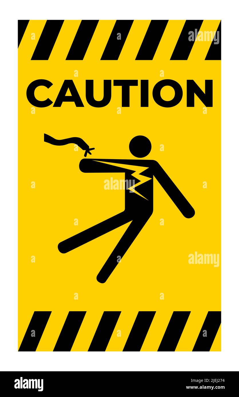Electrical Shock Electrocution Symbol Sign Isolate On White Background ...