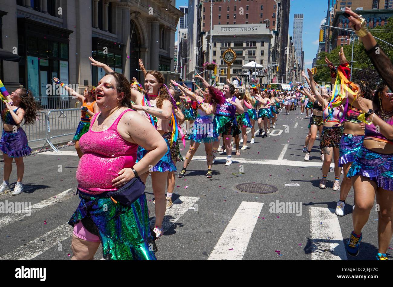 The 2022 New York Pride Parade honoring the LBGTQIA community, held ...