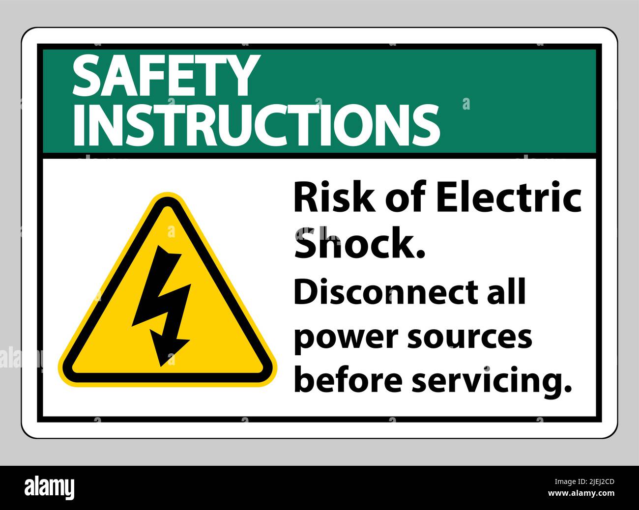 Safety instructions Risk of electric shock Symbol Sign Isolate on White ...