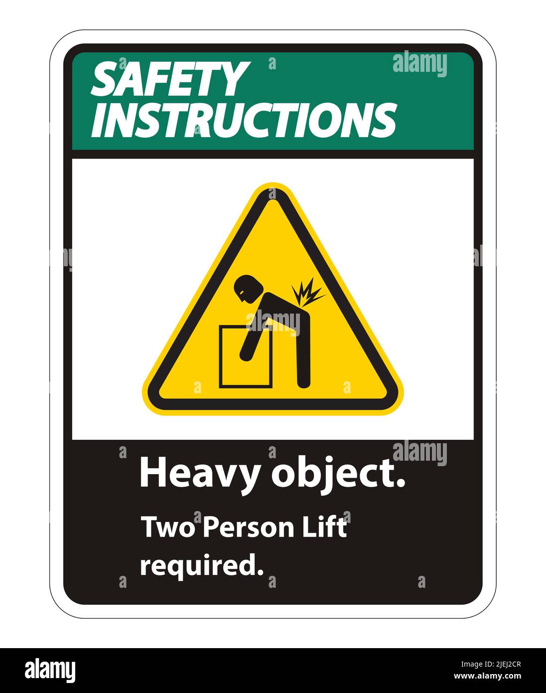 Heavy Object,Two Person Lift Required Sign Isolate On White Background ...