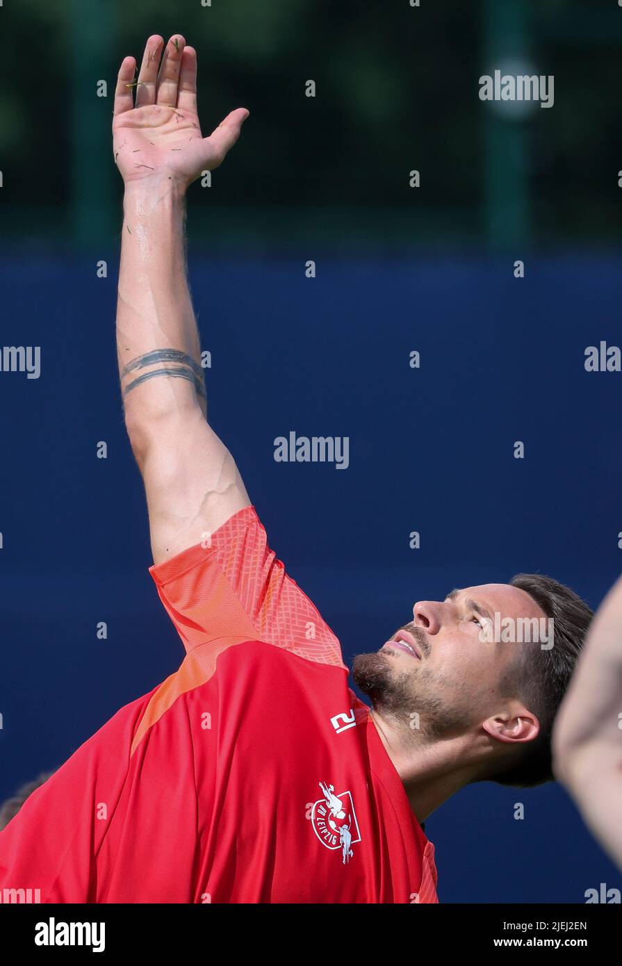 Leipzig, Germany. 27th June, 2022. Soccer: Bundesliga, training kick ...