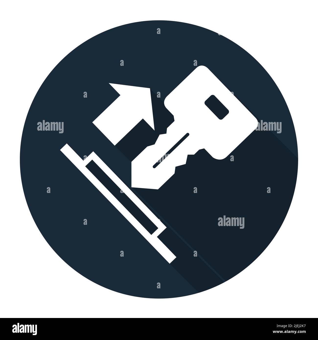 Pull Key Symbol Sign Isolate On White Background,Vector Illustration ...