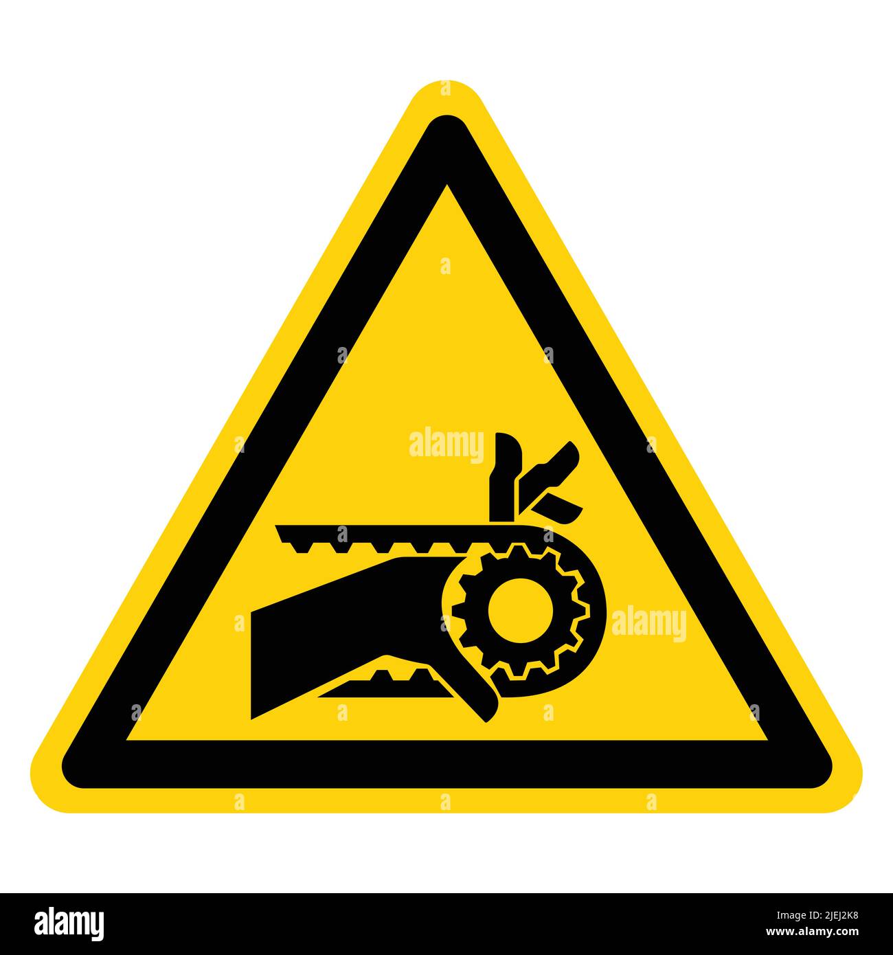 Hand Entanglement Notched Belt Drive Symbol Sign Isolate On White ...