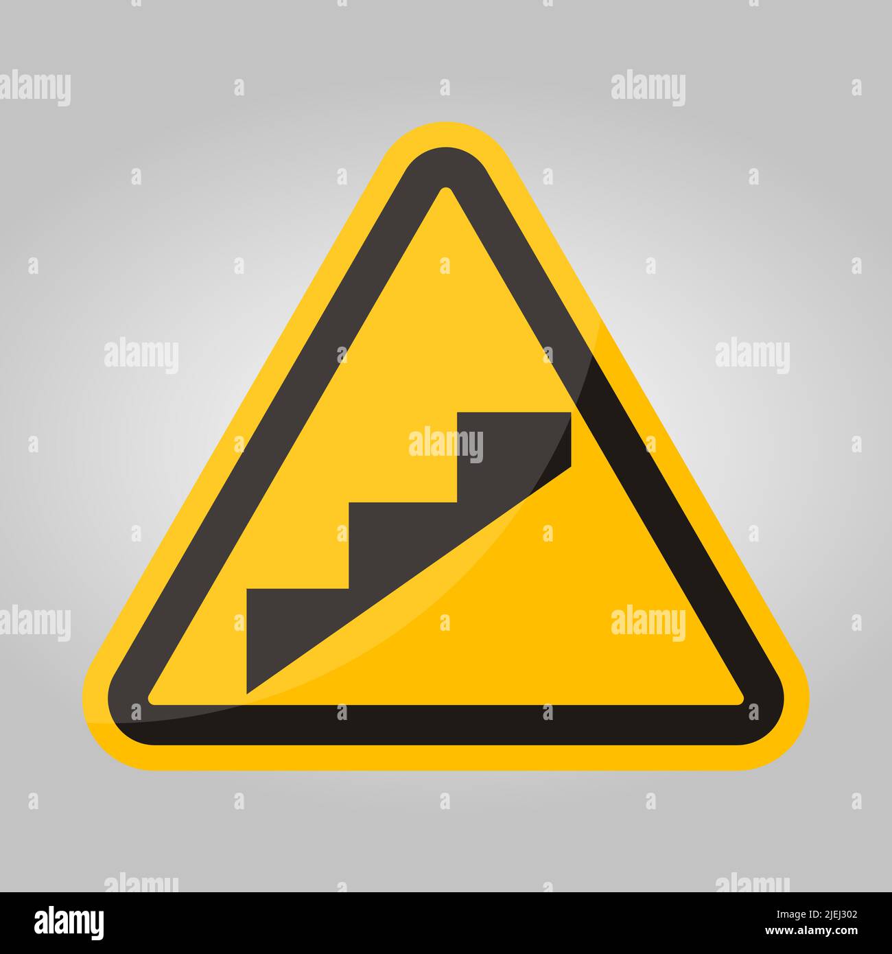Beware Slope Step Symbol Isolate On White Background,Vector ...