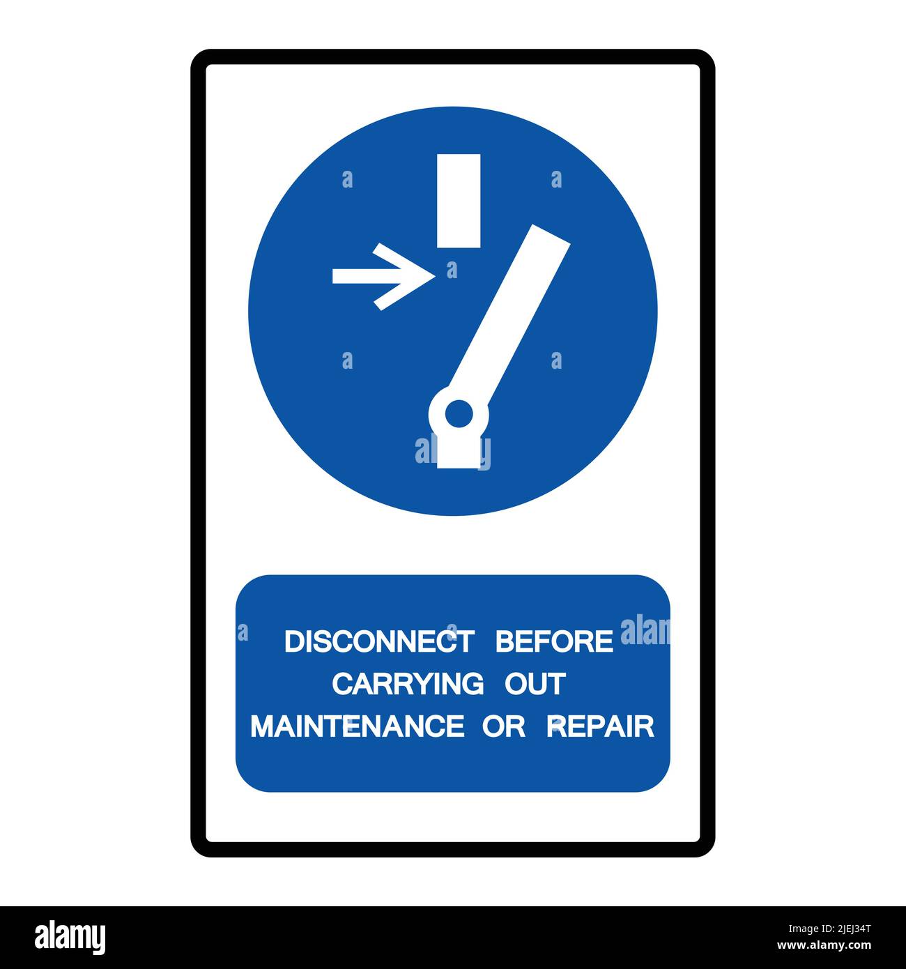 Disconnect Before Carrying Out Maintenance Or Repair Symbol Sign ...