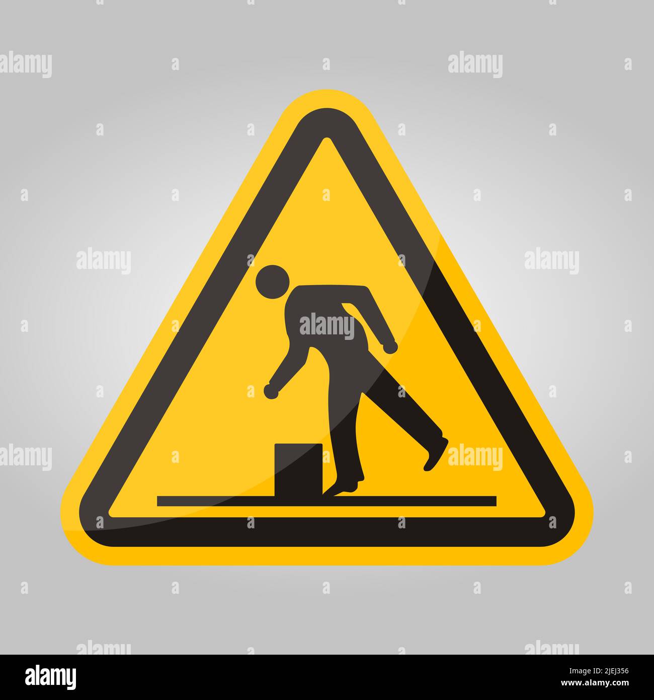 Beware Obstacles Symbol Isolate On White Background,Vector Illustration ...