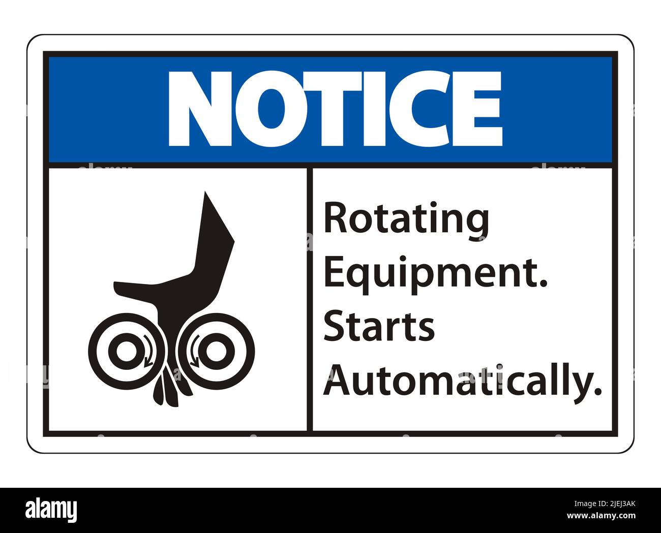 Rotating Equipment.Starts Automatically Symbol Sign Isolate on White ...