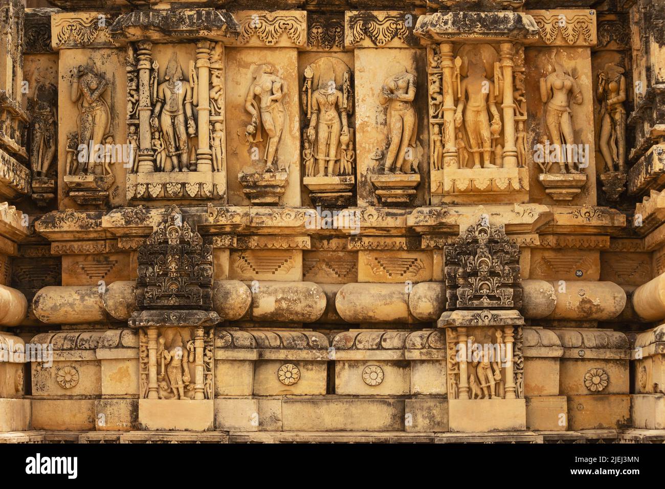 Hindu Gods and Goddess on Kakanmath temple, Morena, Madhya Pradesh ...