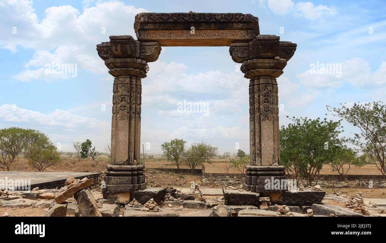 Stone Arch in front of Kakanmath Temple, Morena, Madhya Pradesh, India ...